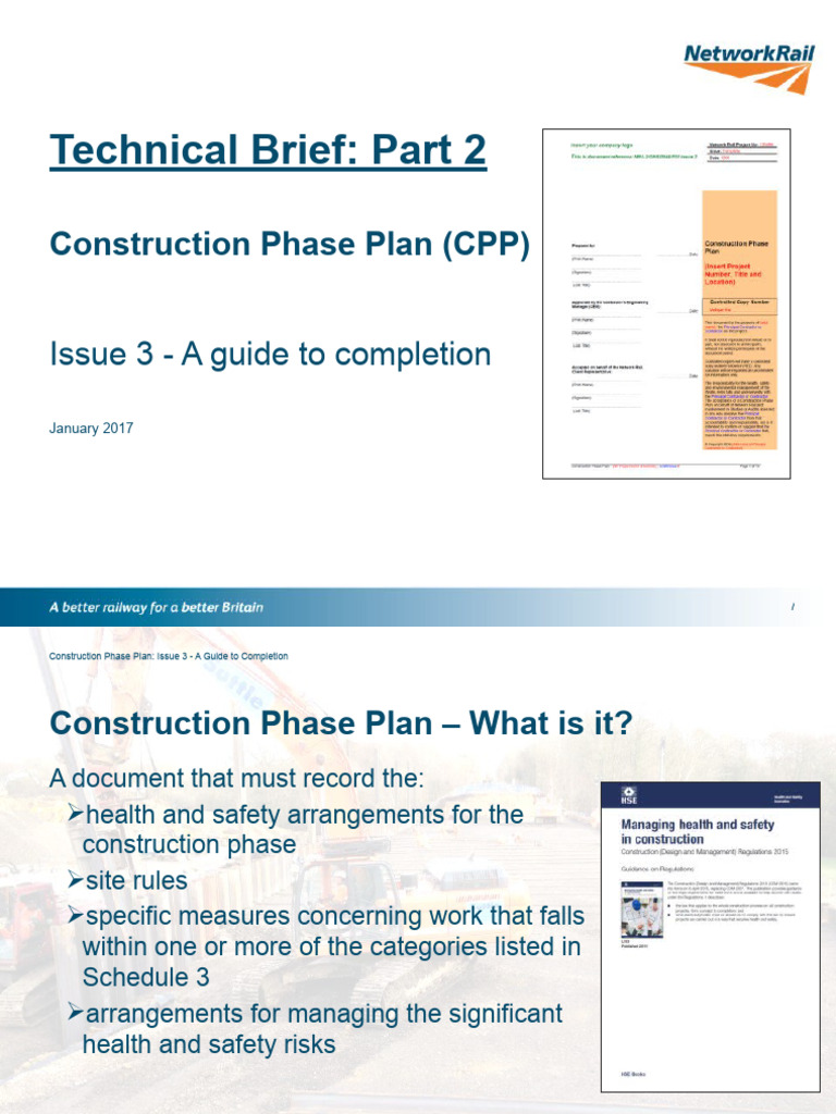 Construction Phase Plan Iss 3 Guidance To Completion | PDF | Emergency ...