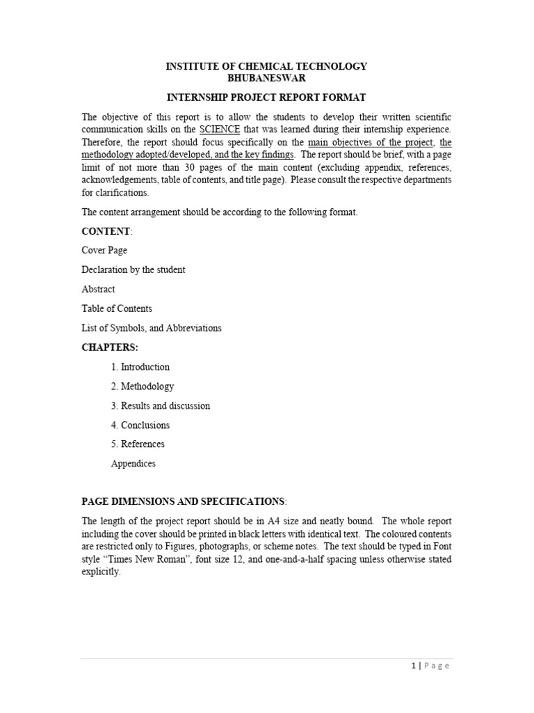 Format For Writing IPT Report | PDF | Methodology