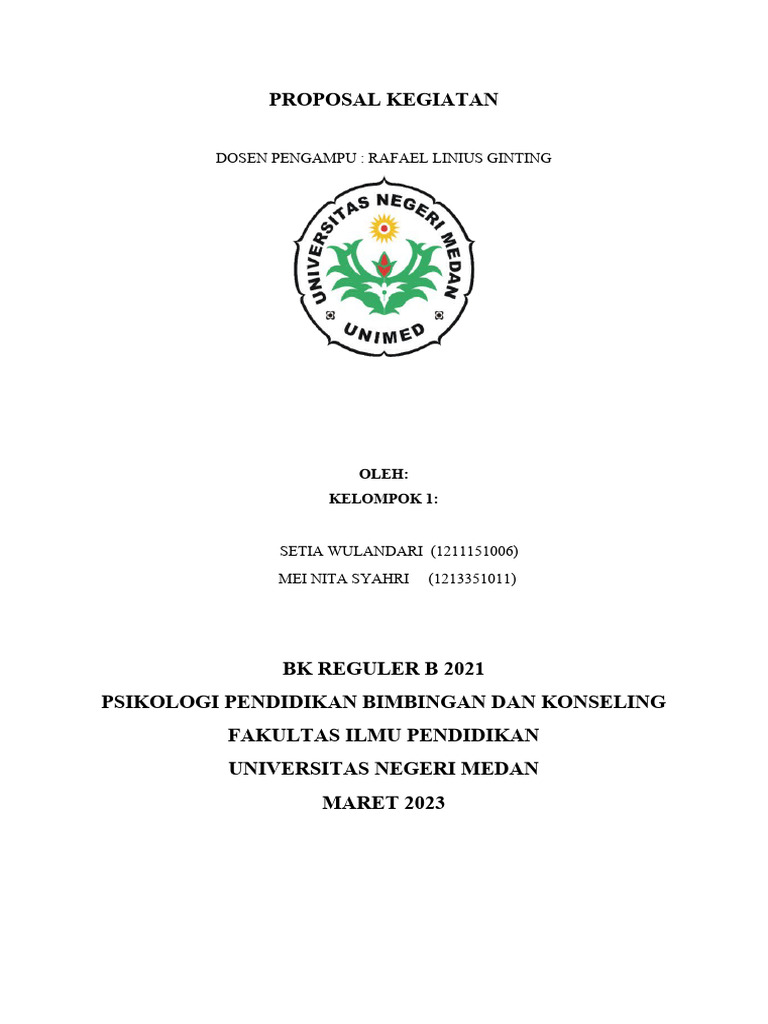 Proposal Kegiatan | PDF | Pengembangan Diri