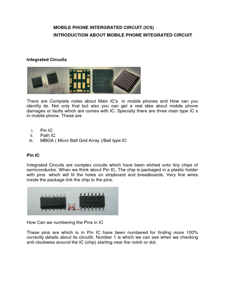 Mobile Ic | PDF | Manufactured Goods | Information And Communications ...