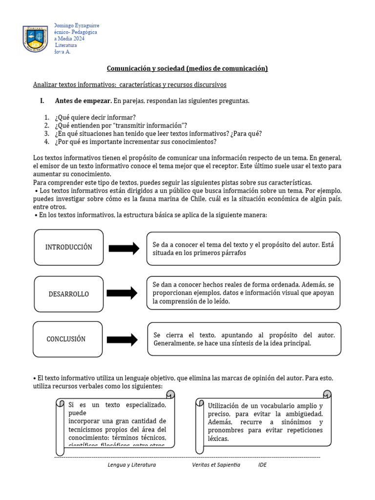 Análisis de Textos Informativos | PDF | Comunicación