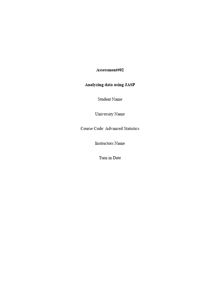 Assessment#02 (Advanced Statistics) | PDF | Statistics | Student's T Test