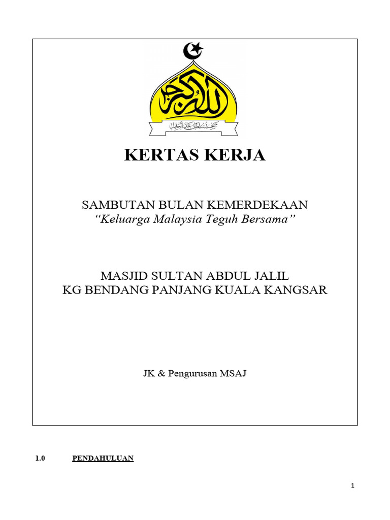 KK Bulan Merdeka MSAJ | PDF
