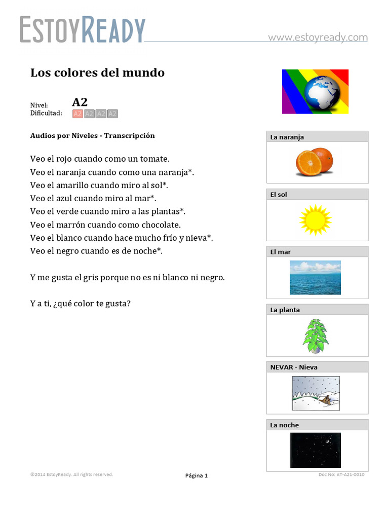 AT-A21-0010-Los Colores Del Mundo | PDF