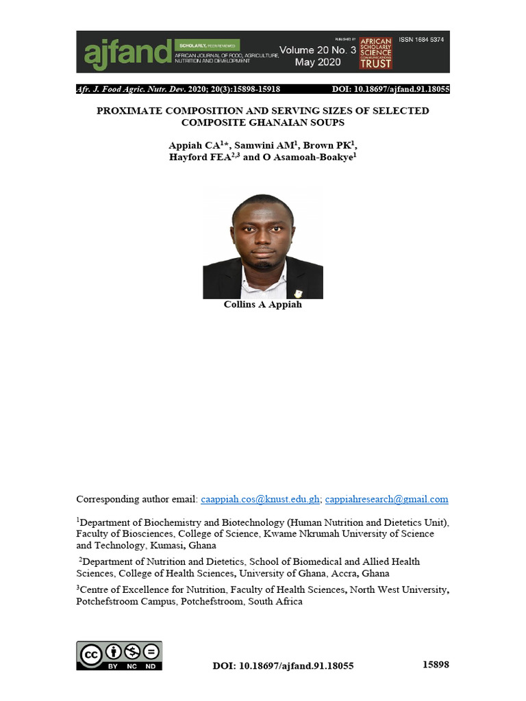 Appiah 18055 | PDF | Nutrients | Food Energy