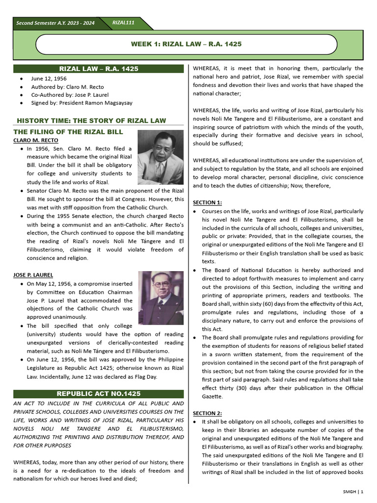 Rizal111 2ND Sem 2324 | PDF
