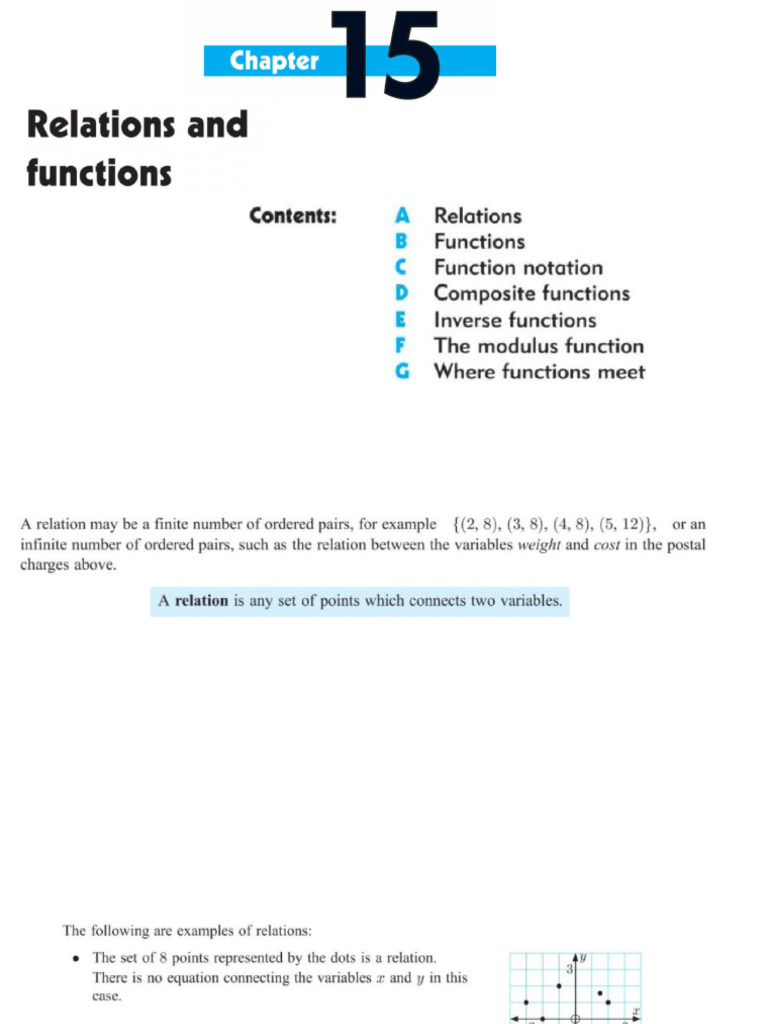 Chap 15 Relation and Function | PDF