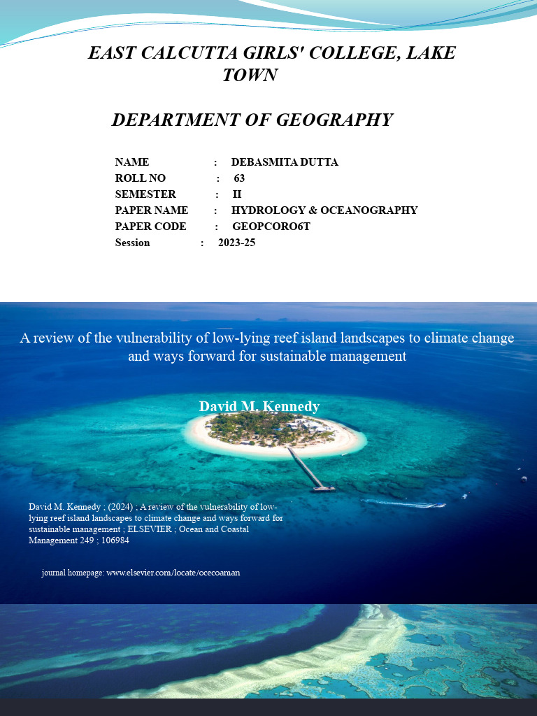 Debasmita Dutta, Roll No - 63 | PDF | Coast | Sea Level Rise