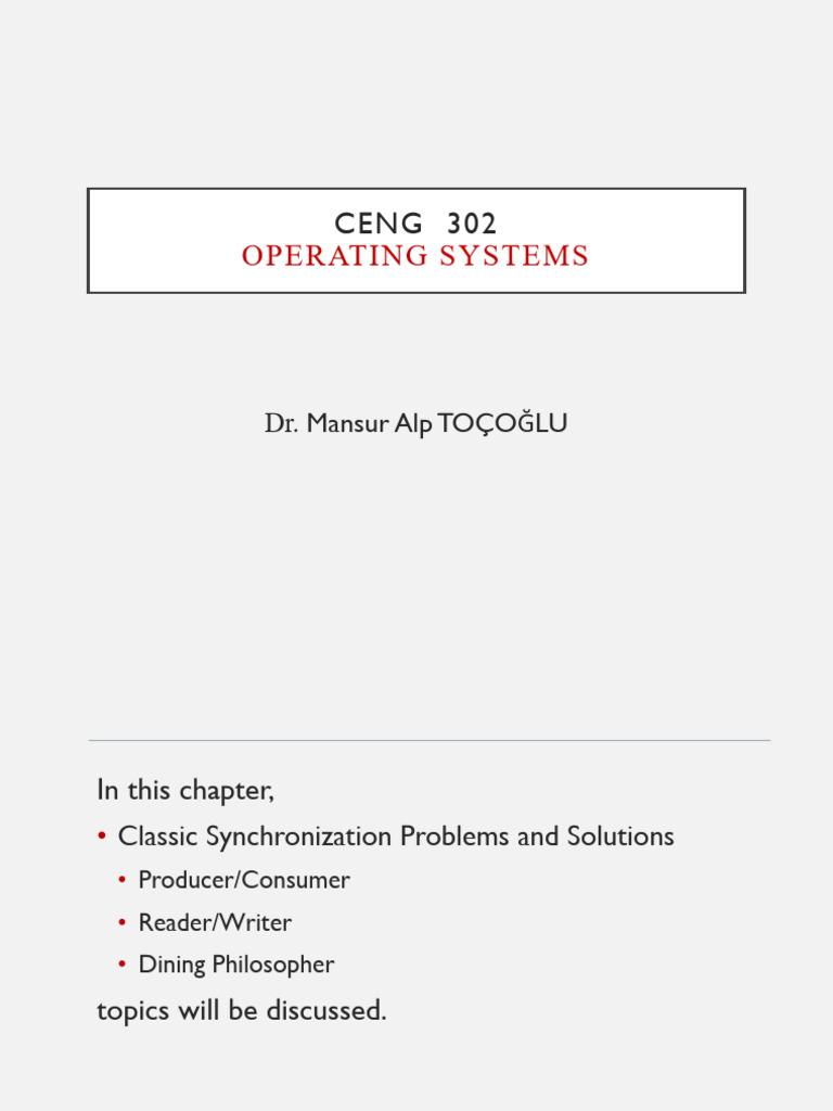 Process-Synchronization 2 | PDF | Computing | Synchronization