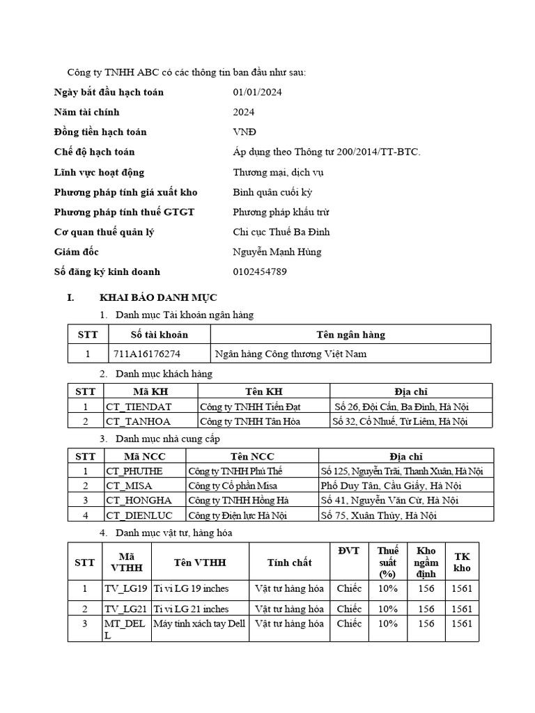 Bai Luyen Tap 1 | PDF
