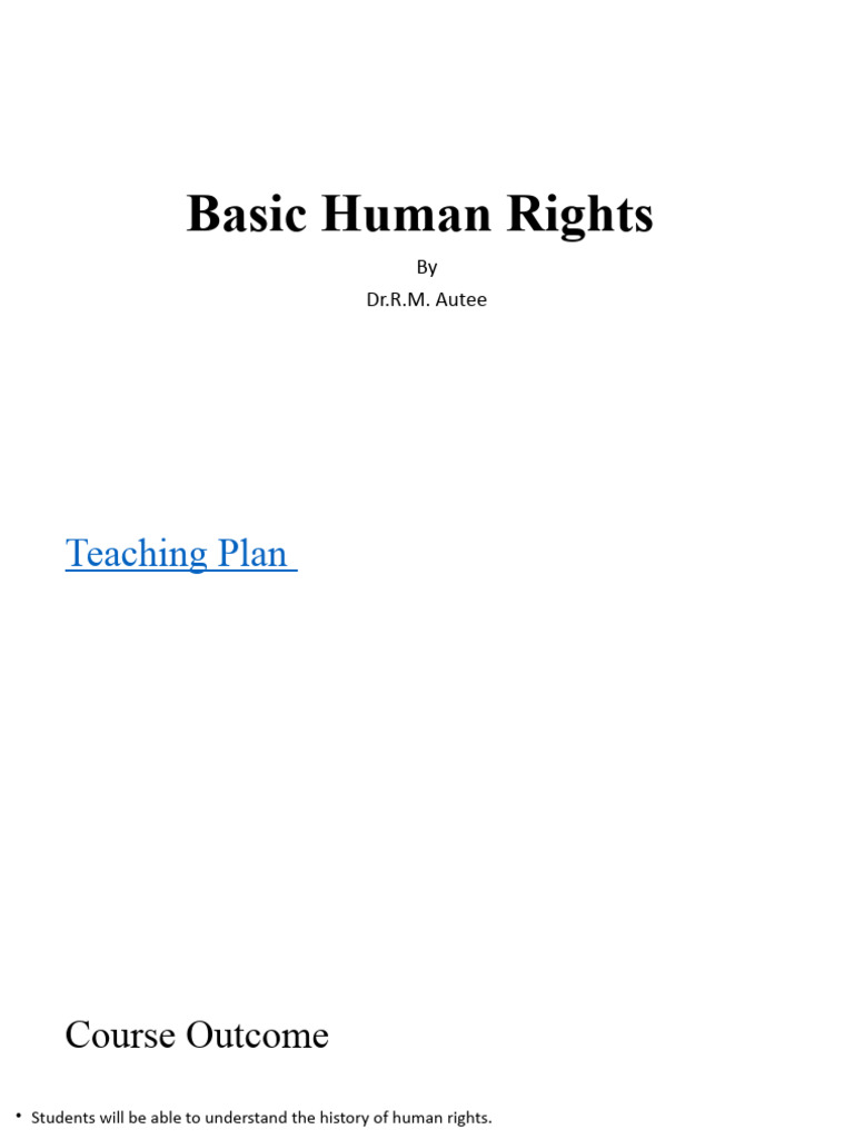 Understanding Basic Human Rights Principles | PDF | Sixth Amendment To ...