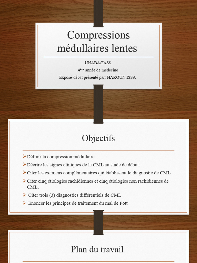 Compression Médullaire Lente: Diagnostic et Traitement | PDF ...