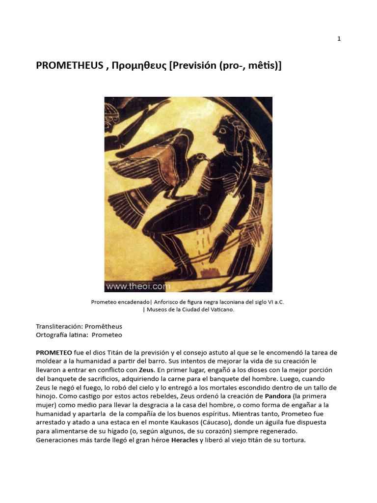 prometheus | Descargar gratis PDF | Prometeo