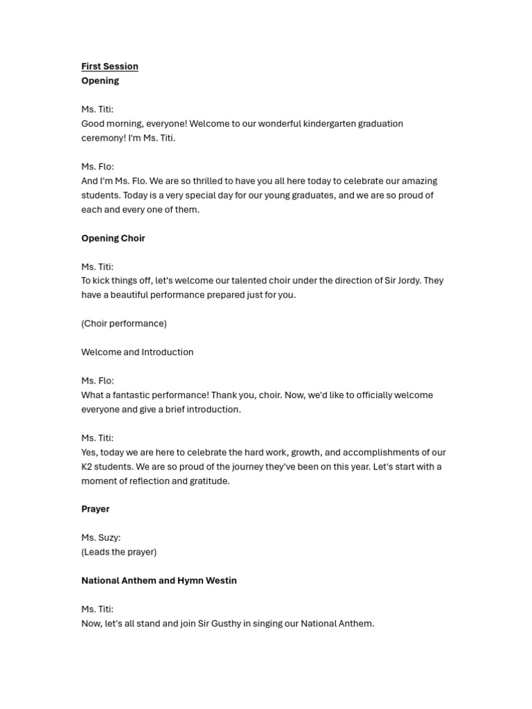 Transcript Mc Kg Graduation Pdf