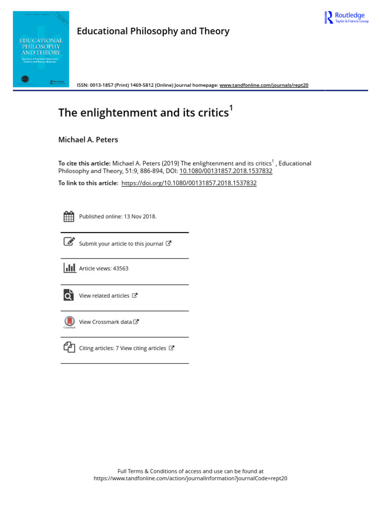 Enlightenment Ideas and Their Critics | PDF | Age Of Enlightenment | Reason