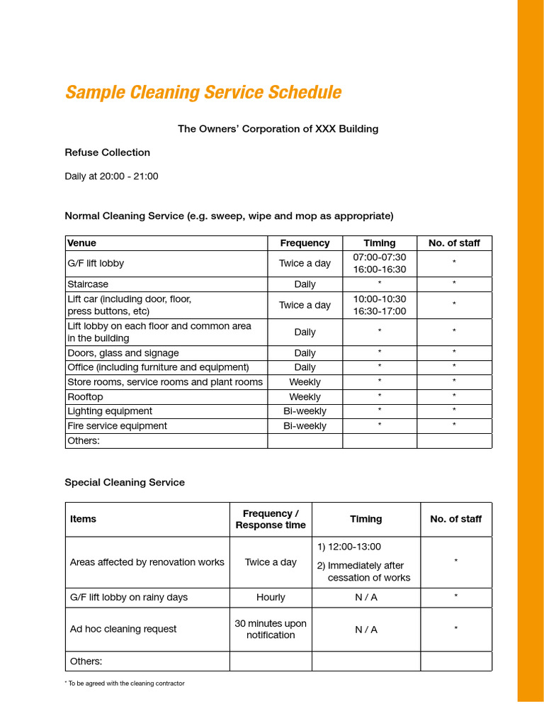 Schedule Cleaning Service | PDF