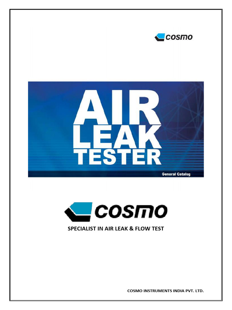 General Catalogue - COSMO Products | PDF | Leak | Calibration