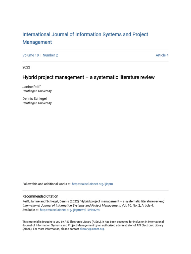 Reiff Schlegel Hybrid PM | PDF | Software Development Process | Agile ...