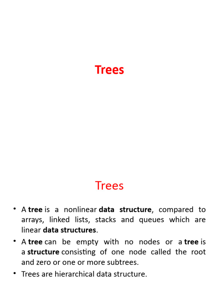 Trees, BT, BST | PDF | Algorithms | Algorithms And Data Structures