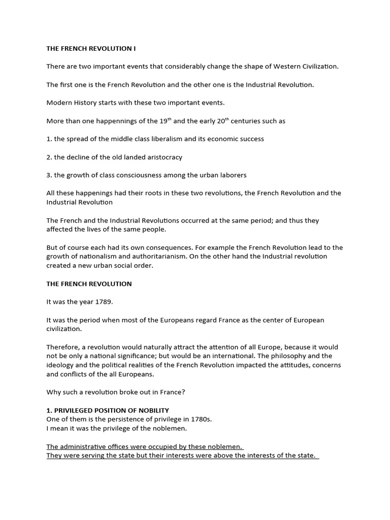 THE FRENCH REVOLUTION (1) | Download Free PDF | French Revolution | France