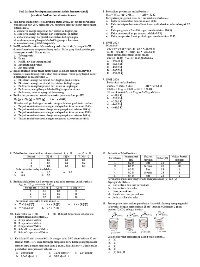 Soal Latihan Kimia | PDF
