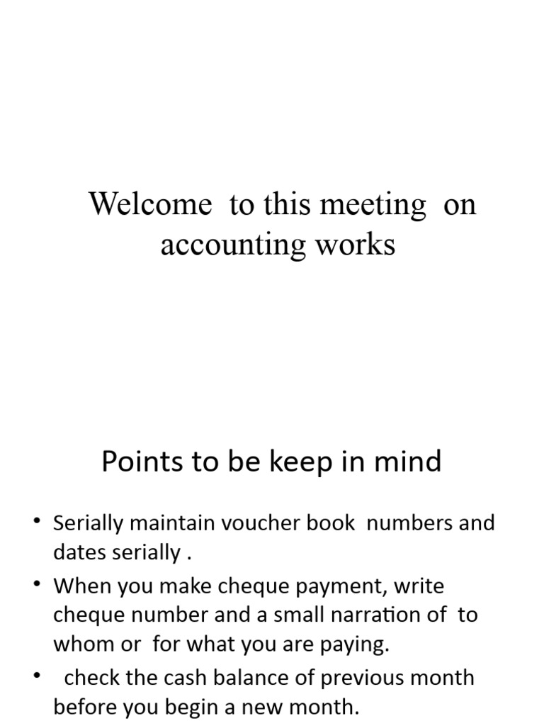 Accounting Meeting Guidelines and Tips | PDF