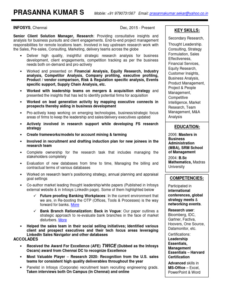 Prasanna CV | Download Free PDF | Hewlett Packard | Mergers And Acquisitions