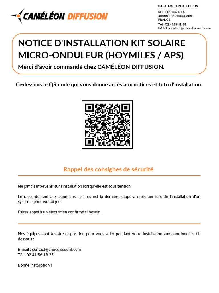 Notice D'installation Kit Solaire Micro-Onduleur 001 | PDF ...
