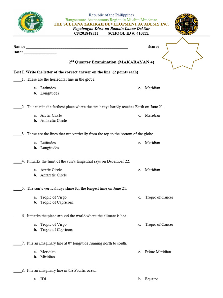 Grade 4 2nd Quarter | PDF | Weather | Sky