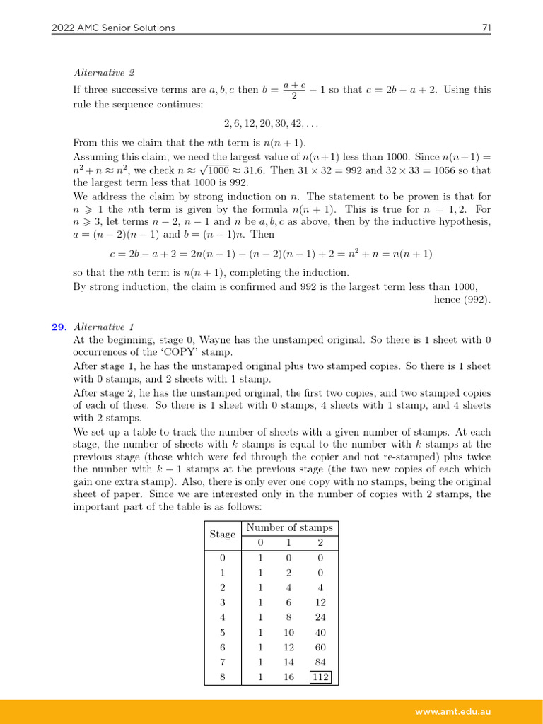 2022 AMC Senior Solutions-8 | PDF | Syntax (Logic) | Metalogic