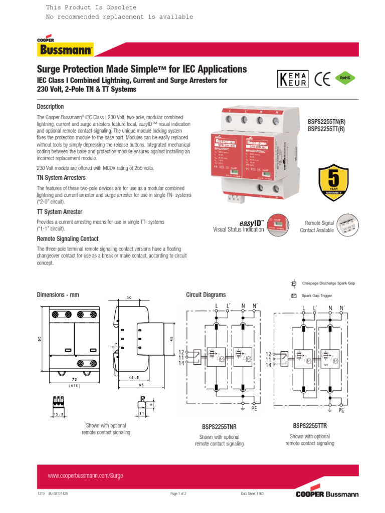 Bus Ele Ds 1163 bsps2255 | PDF | Fuse (Electrical) | Mains Electricity