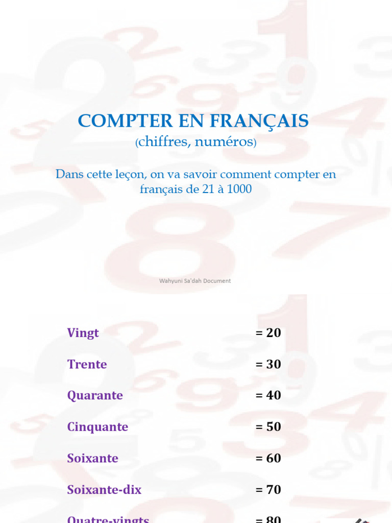 San Animation Dire Les Chiffres de 21 A 100 Et Utiliser Les Chiffres | PDF