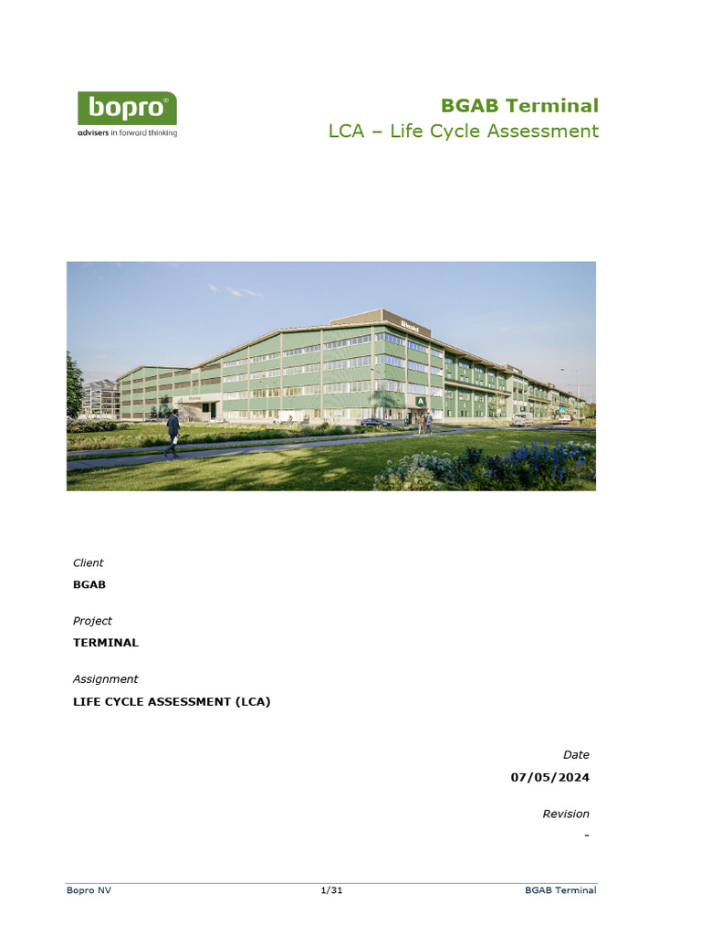 BGAB Terminal - LCA Report | PDF | Life Cycle Assessment