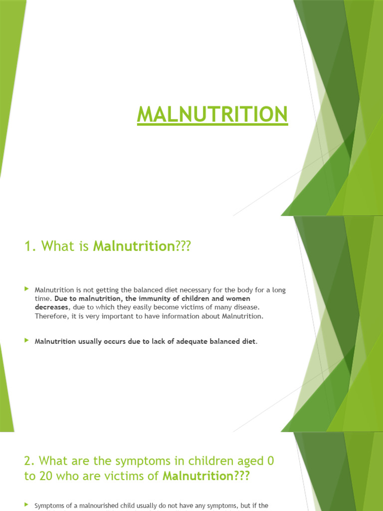 Malnutrition o | PDF | Malnutrition | Diet (Nutrition)