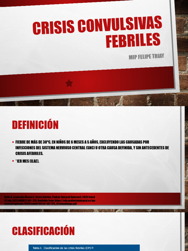 Crisis convulsivas febriles | PDF | Medicina CLINICA | Enfermedades y ...