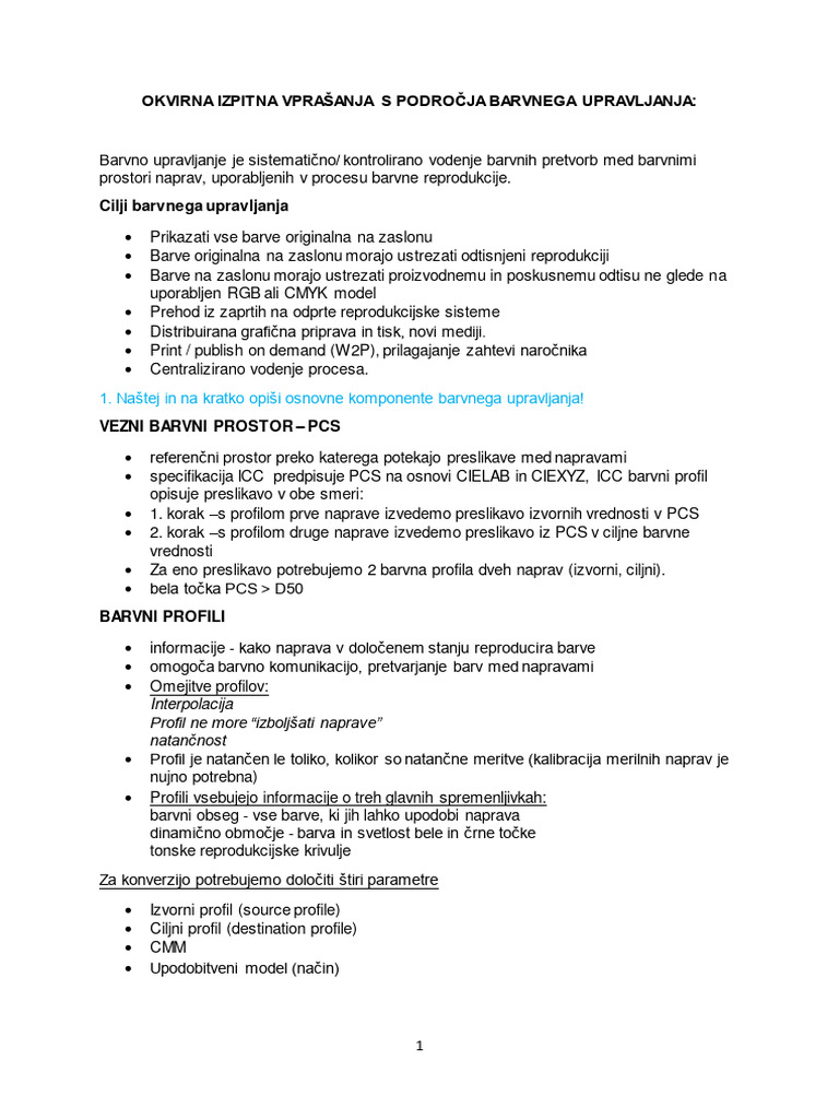 SGP (NTF) - Okvirna Izpitna Vprašanja | PDF