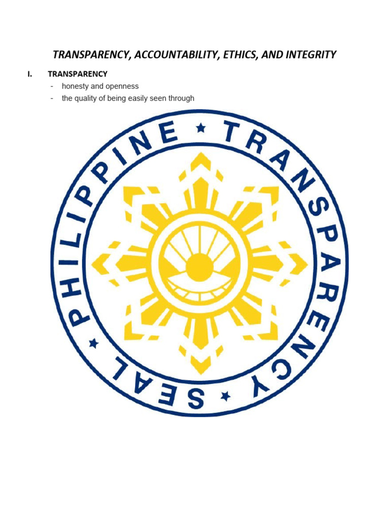 Government Ethics and Accountability | PDF | Accountability | Integrity