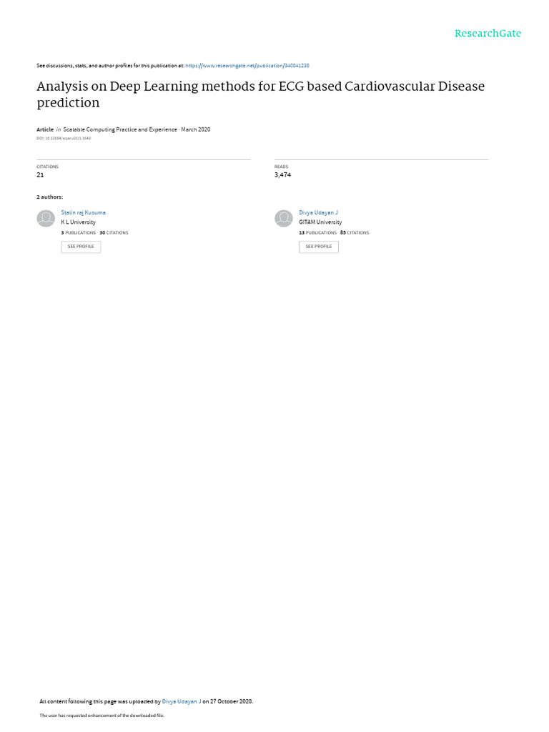 2.analysis On Deep Learning Methods For ECG Based Ca | PDF | Deep Learning | Artificial Neural ...