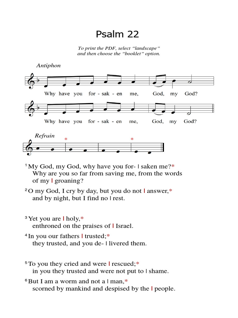 Psalm 22 Choir Part Pdf Weekly Torah Readings Bible Content