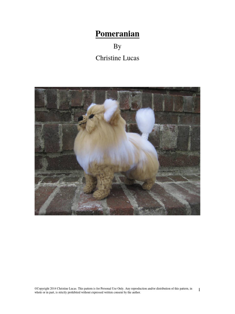 Free Pomeranian Crochet Pattern PDF | PDF | Crochet