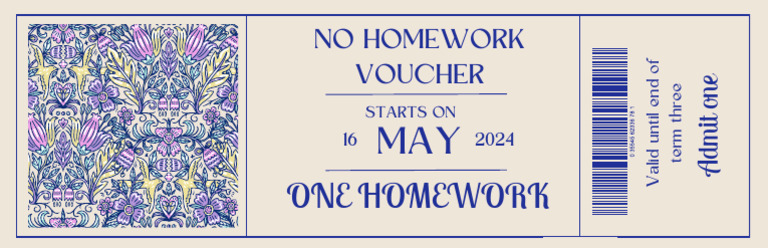 No Homework Voucher | PDF