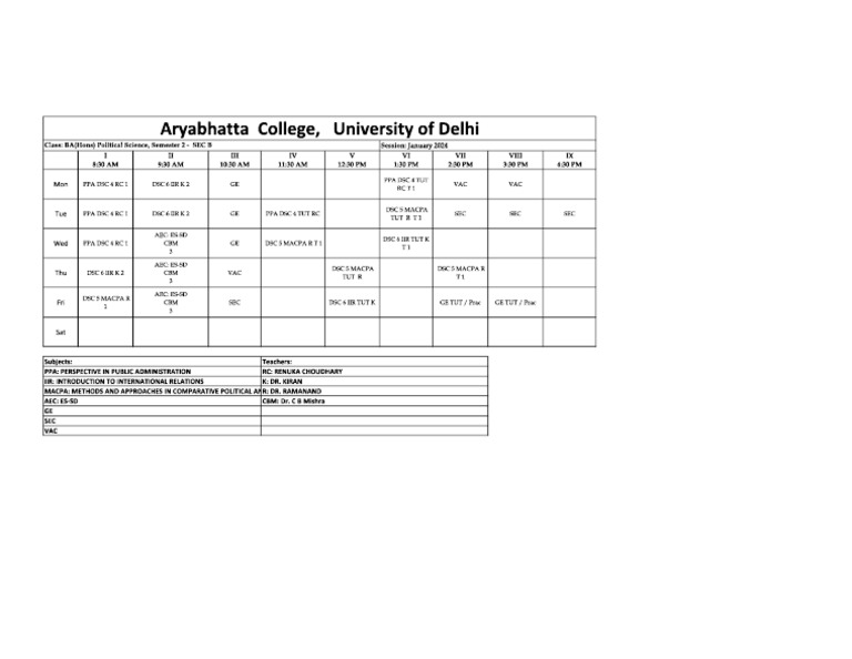 Time Table2 | PDF