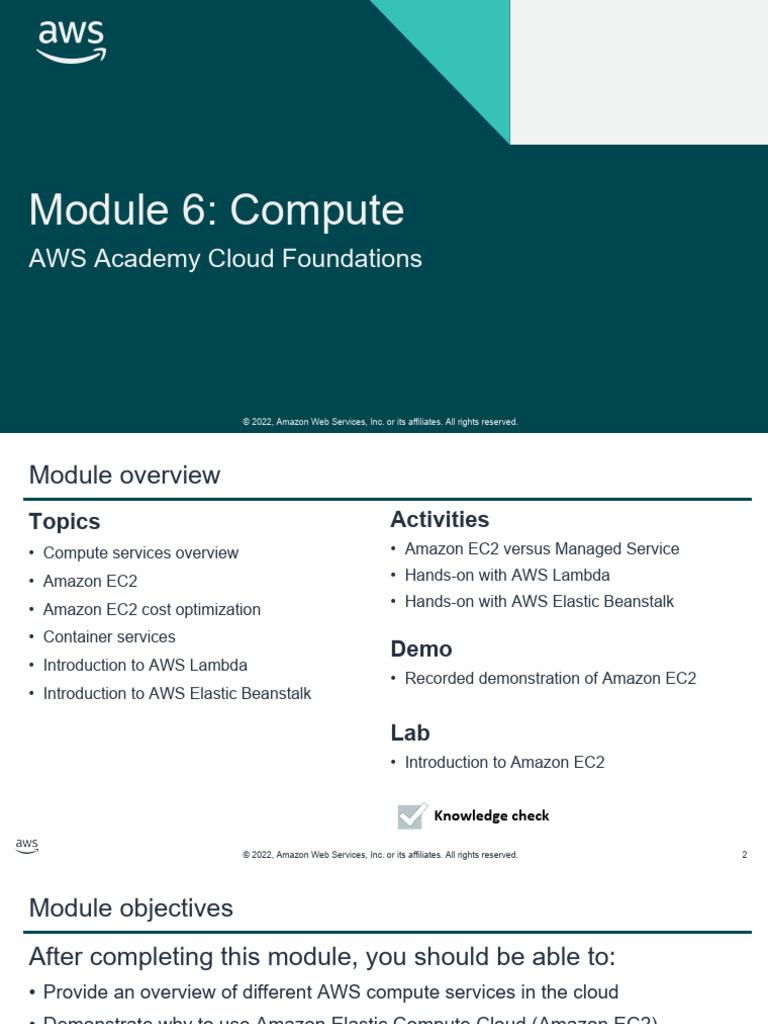 AcademyCloudFoundations Module 06 | PDF | Amazon Web Services | Port (Computer Networking)