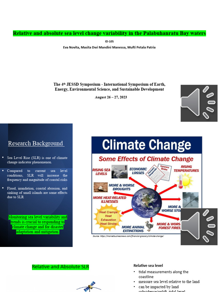 Presentation ID 105 Eva Novita Update | PDF | Sea Level | Sea Level Rise
