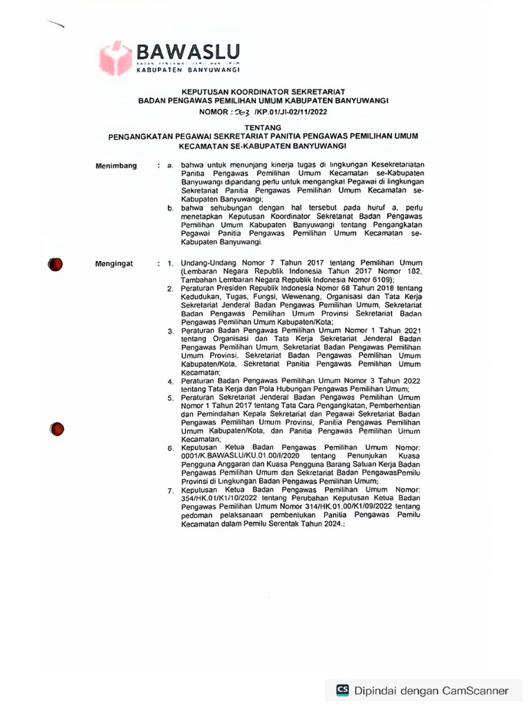 SK STAF PANWASCAM | PDF