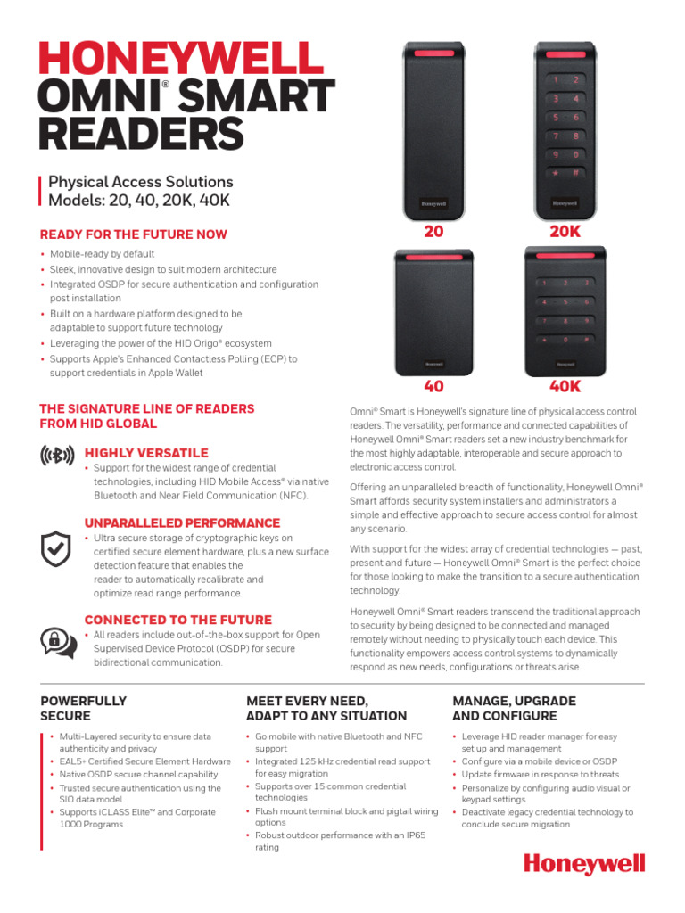 HBT Sec Omnismart Reader DS Us En1 | PDF | Access Control | Information ...