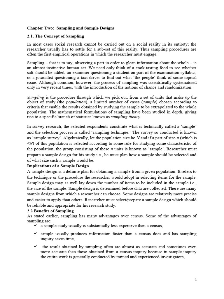 Research Ch2, Ch3 and Ch4 | PDF | Sampling (Statistics) | Reality