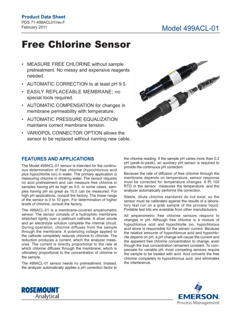 Liq ProdData 71-499ACL01 | PDF | Ph | Chlorine