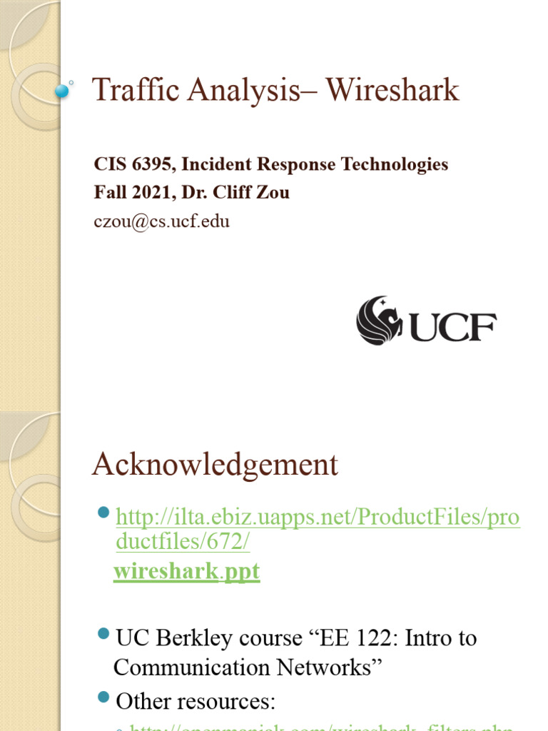 Traffic Analysis 1 | PDF | Transmission Control Protocol | Port (Computer Networking)