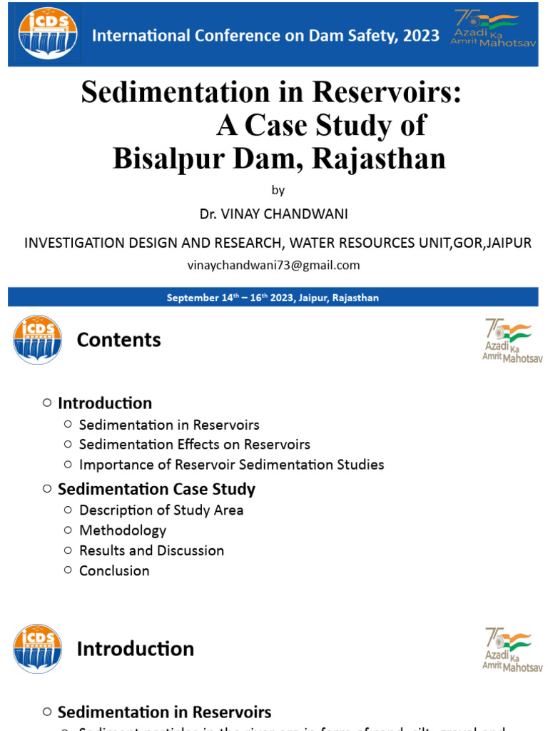 Vinay Chandwani PPT (Icds 2023) Final | PDF | Reservoir | River
